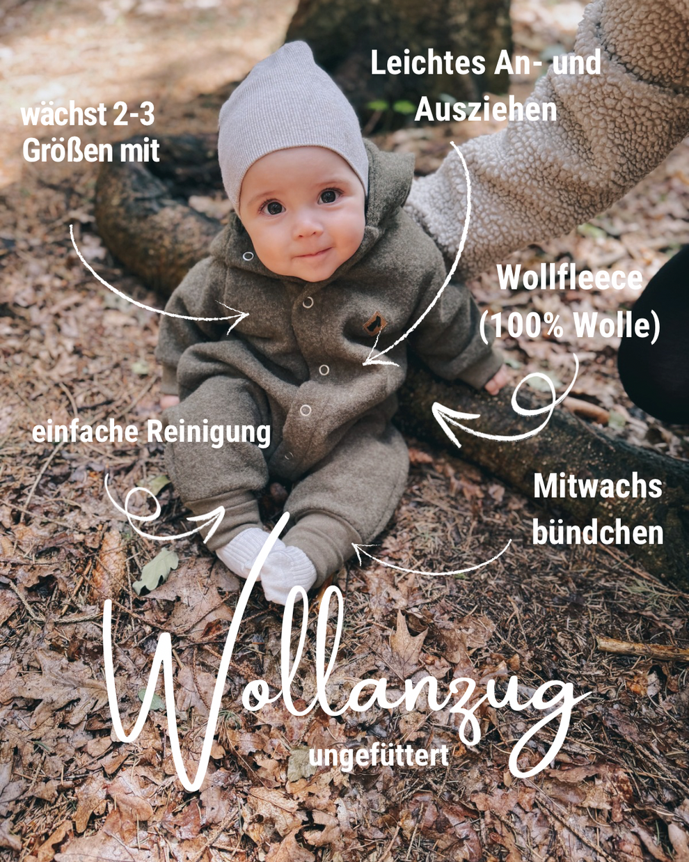 Walk overalls, wool suit, Merino wool, Mulesing-free – by_fraleli